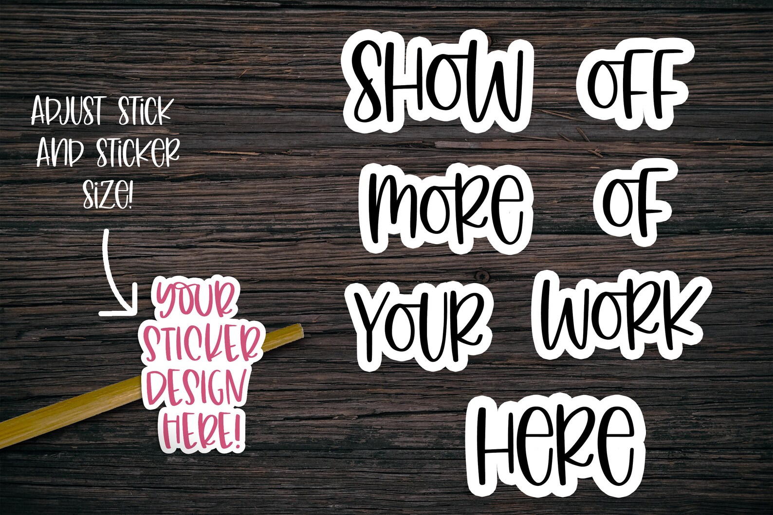 Sticker Mockup, PSD Smart Object, Print and Cut Sticker Mockup, Stick ...