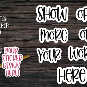 Sticker Mockup, PSD Smart Object, Print and Cut Sticker Mockup, Stick ...