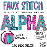 Faux Embroidery Letters - Etsy