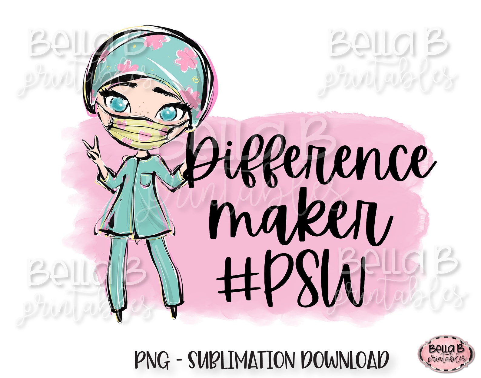 Personal Support Worker Sublimation PSW PNG Sublimation - Etsy
