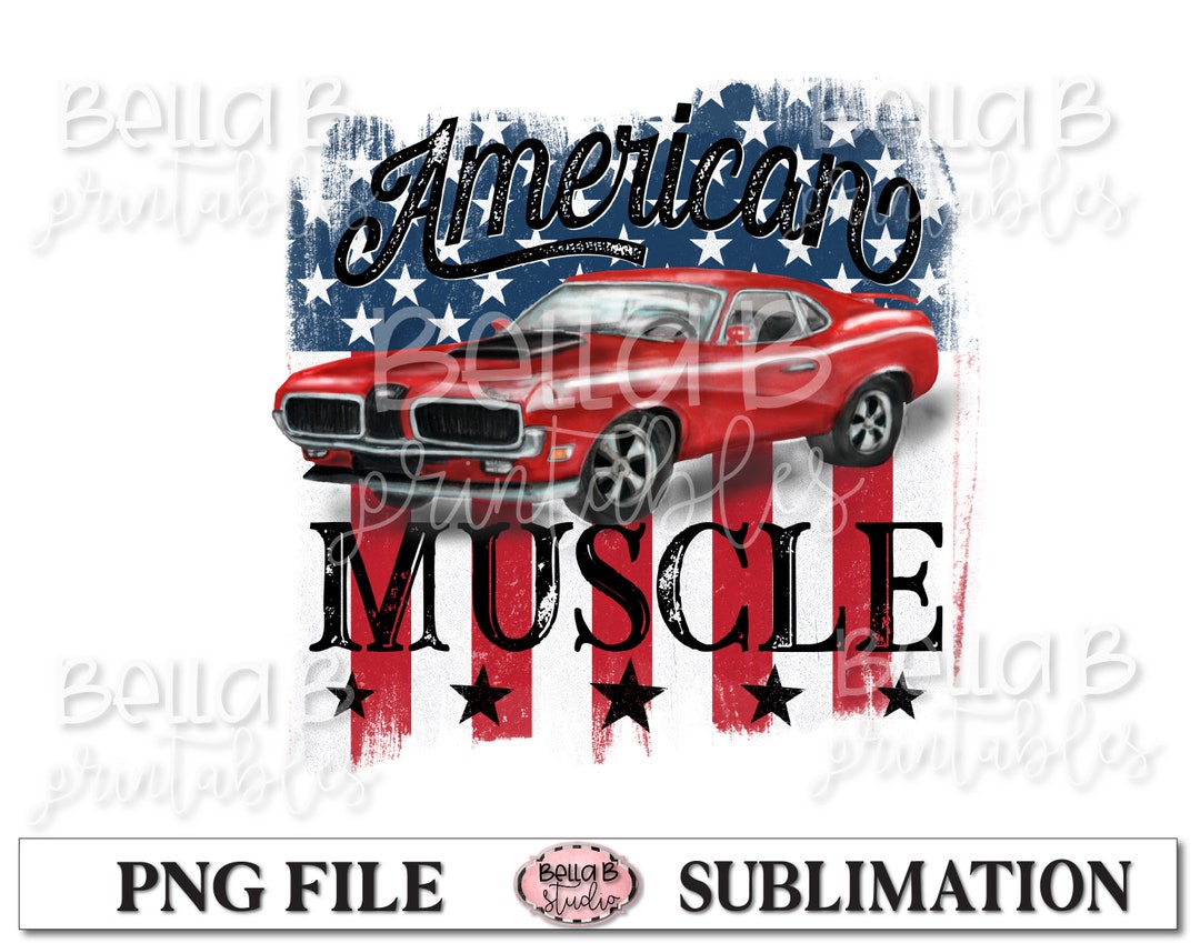 American Muscle Sublimation Design, Muscle Car, Cougar, Vintage ...