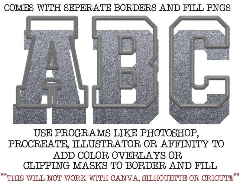 Stitched Alpha PNG, Fill Your Own Alpha, Faux Embroidered PNG Alphabet ...
