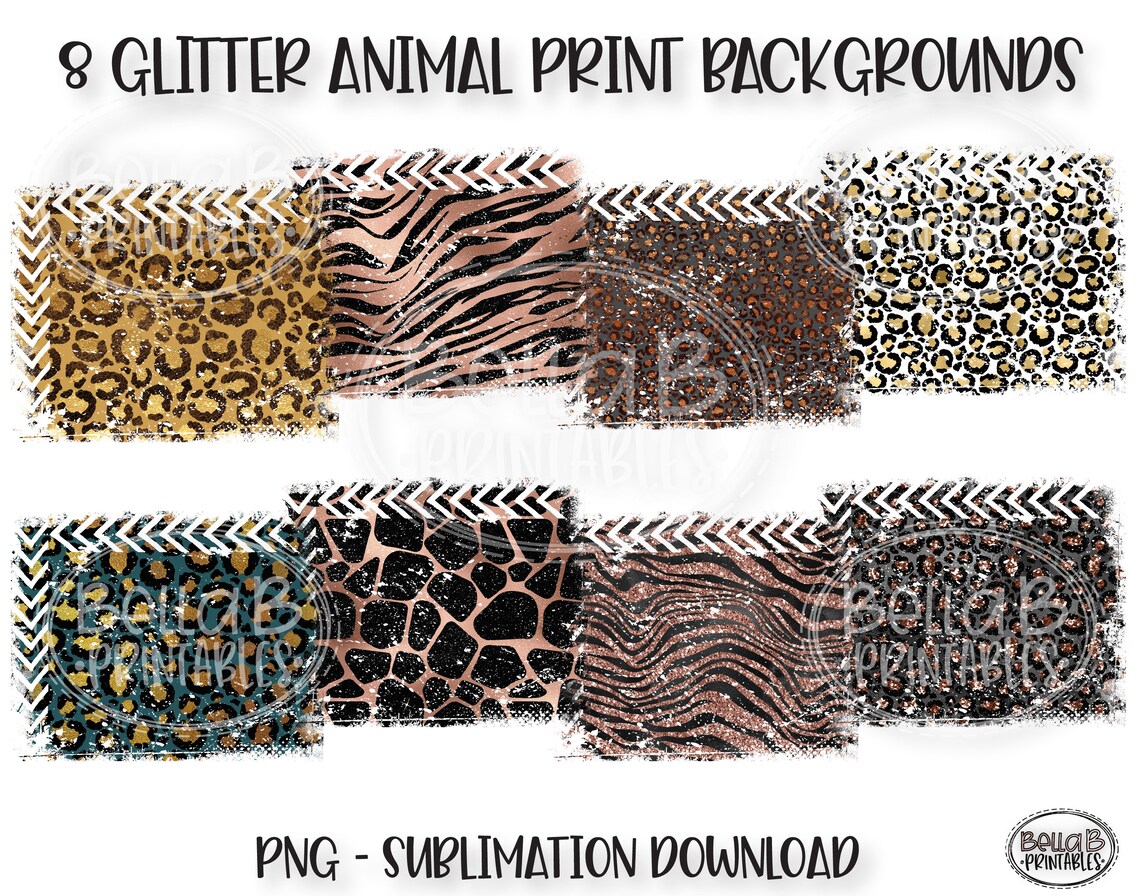 Animal Print Sublimation PNG Background Bundle Leopard Print - Etsy