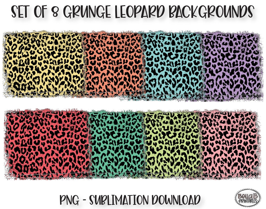 Leopard Print PNG Background Bundle, Sublimation Frames, Leopard Print ...