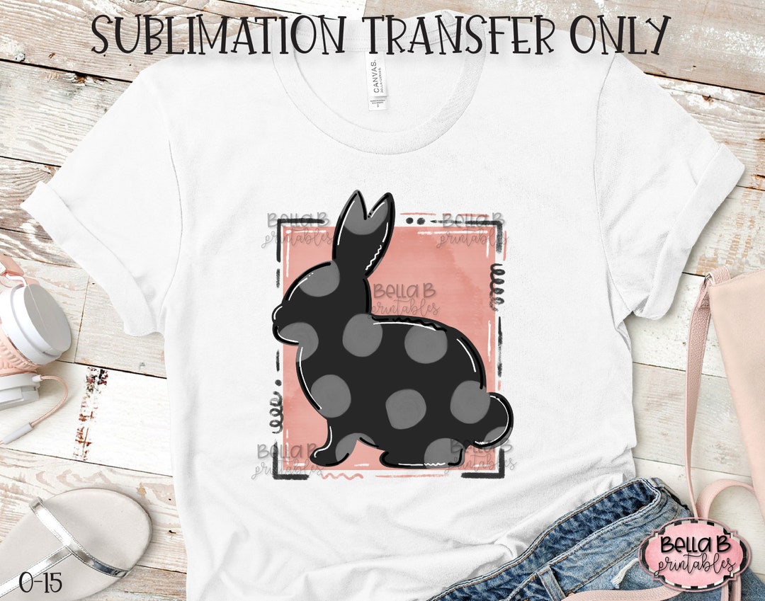 Easter Sublimation Transfer, Ready to Press, Doodle, Easter Bunny ...