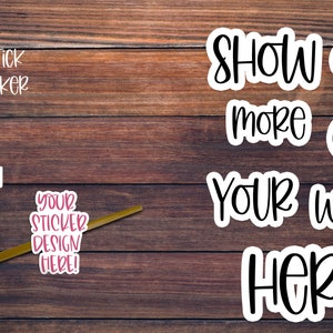 Sticker Mockup, PSD Smart Object, Print and Cut Sticker Mockup, Stick ...