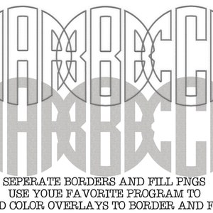 Stitched Alpha PNG, Fill Your Own Alpha, Faux Embroidered PNG Alphabet ...