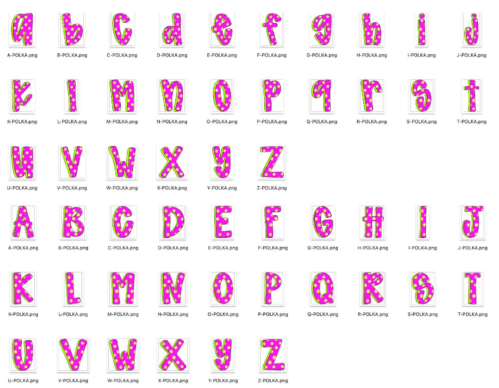 Neon Doodle Alpha PNG Bundle, Grunge, Fun Alpha PNG, Alphabet, Doodle ...