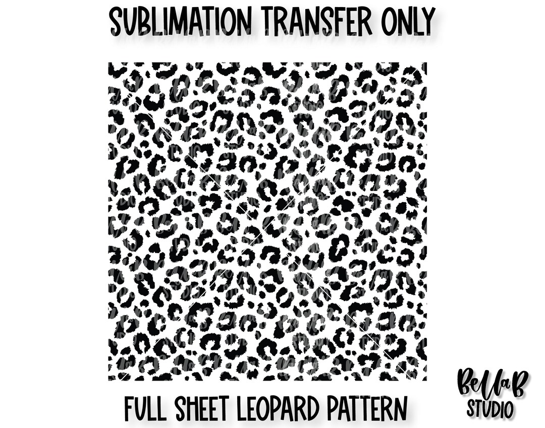 Full Sheet Leopard Print Sublimation Transfer, Leopard Pattern, Full ...