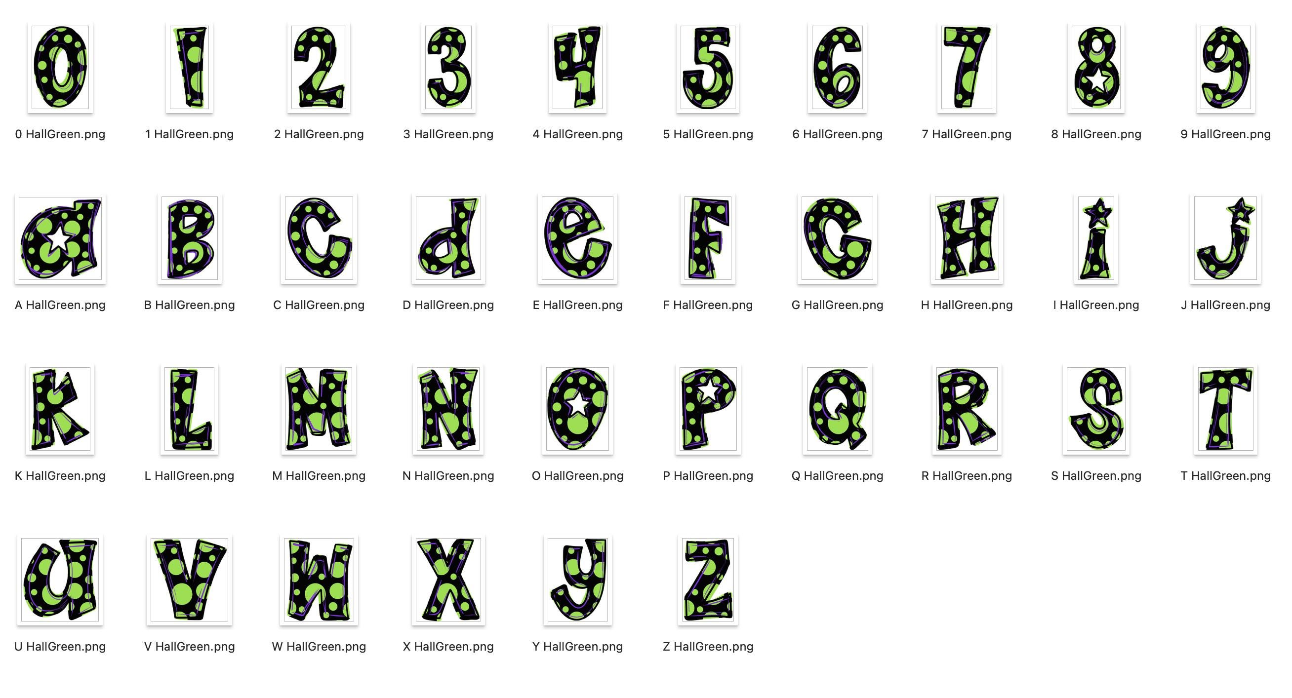 Halloween Doodle Alpha PNG Bundle, Halloween Doodle Letters PNG ...