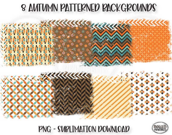 Autumn-fall PNG Sublimation Background Bundle Sublimation | Etsy