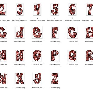 Red Silver Spirit Doodle Alpha, Spots Alpha PNG, School Spirit Alphabet ...