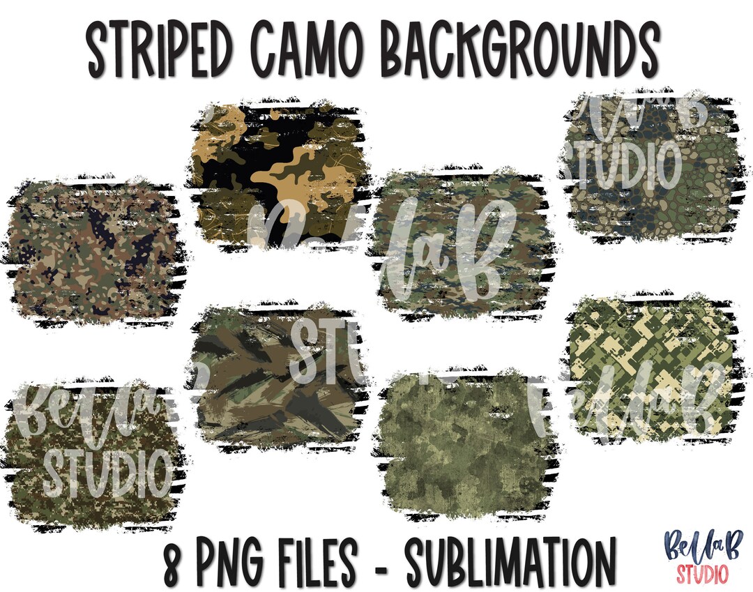 Distressed Camo Sublimation Background Bundle, Sublimation Backsplash ...