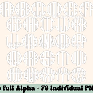 Fill Your Own Monogram Alpha Set, Doodle Monogram Alpha, Blank Monogram ...