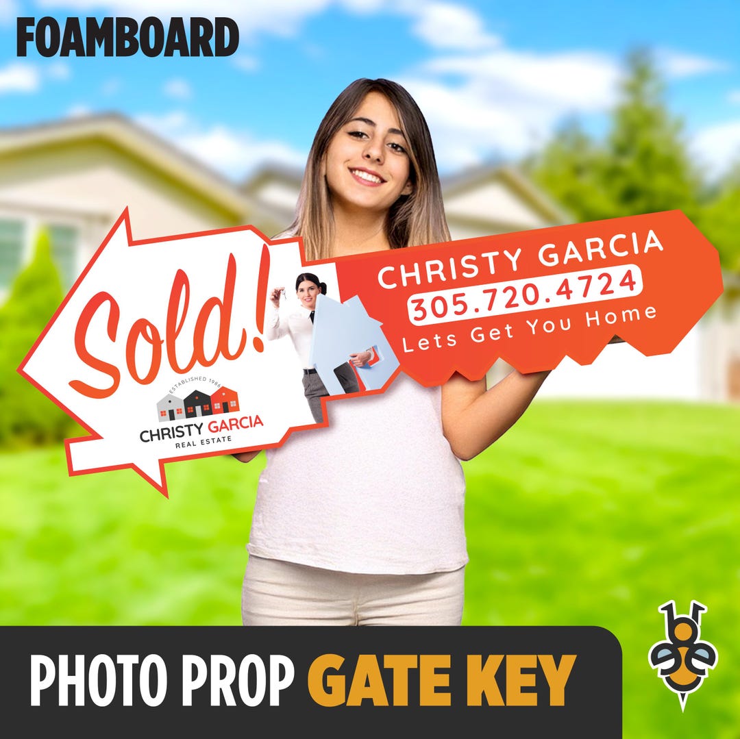 Foamboard Real Estate Sold Home Key Selfie Prop: Realtor Closing Gift ...