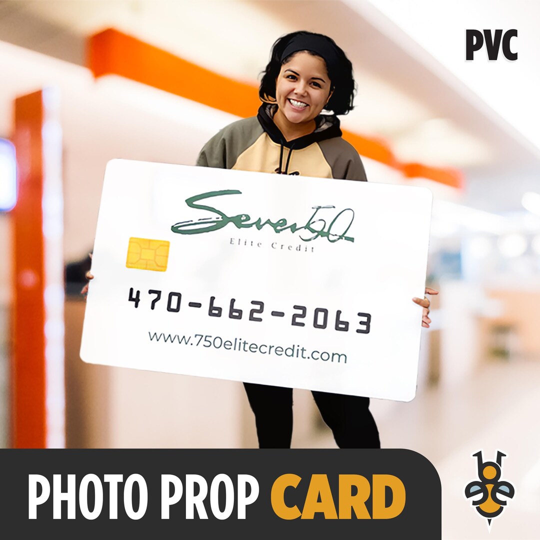 Personalized Credit Card Photo Prop: PVC Financial Marketing - Etsy