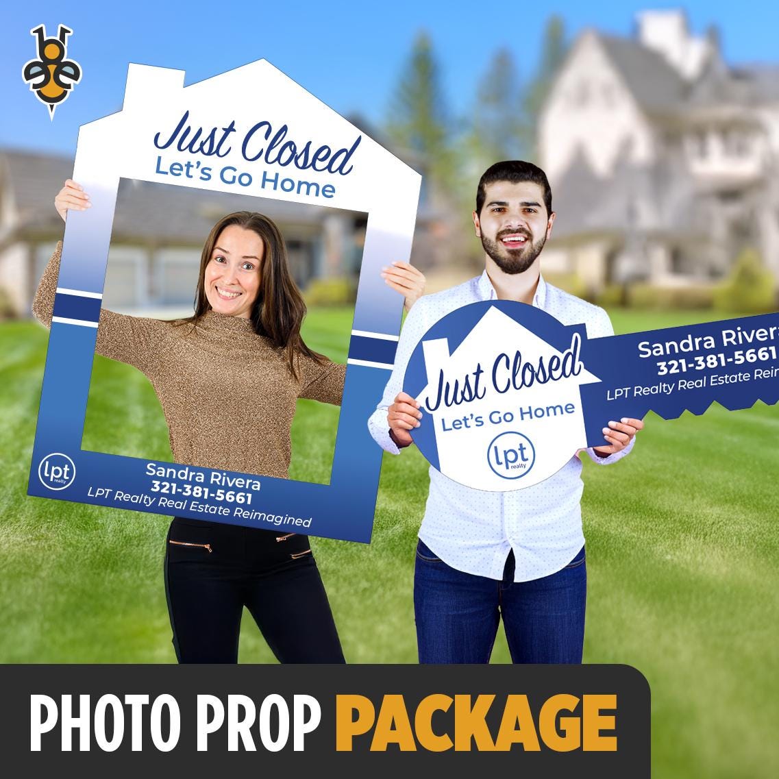 Real Estate Photo Props Set: House Frame & 'just Sold' Key - Etsy