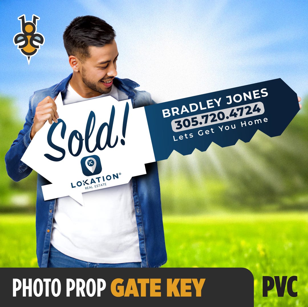 Gate Key PVC | Real Estate Selfie Prop | Congratulations | Realtor ...