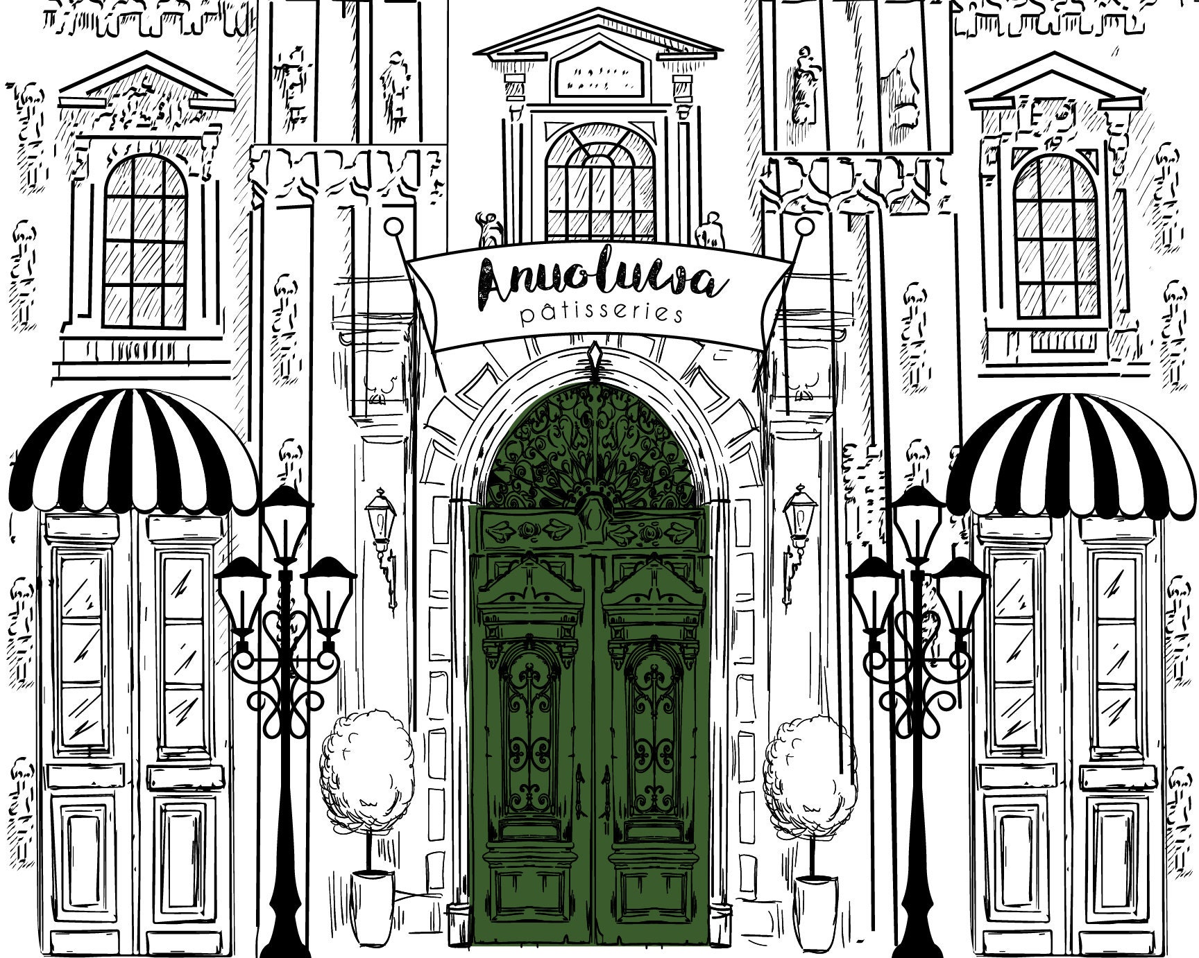 Custom Digital French Bakery Backdrop Design | Etsy