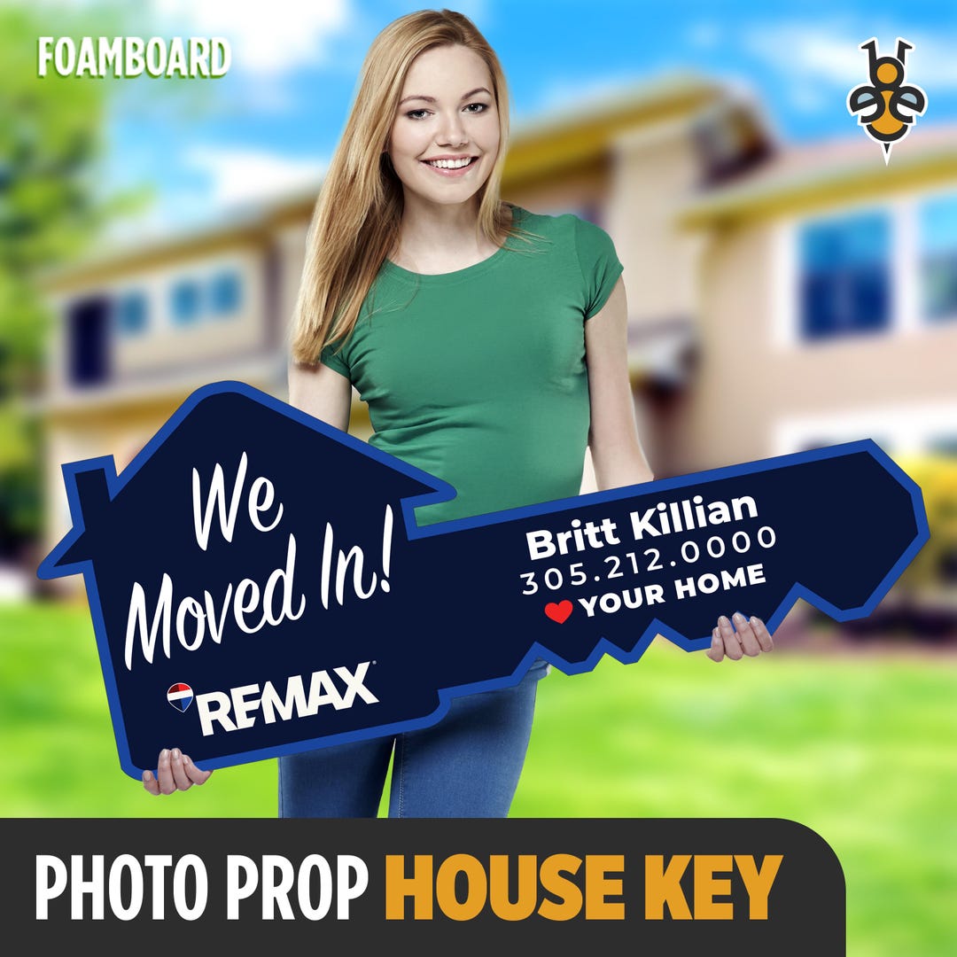 Realtor Sold Home Prop: Customized Foamboard Key Cutout - Etsy