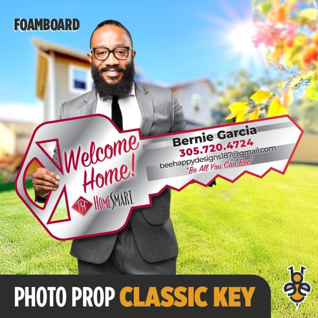 Custom Traditional Key Foamboard | Photo Prop | Congrats | Realtor ...