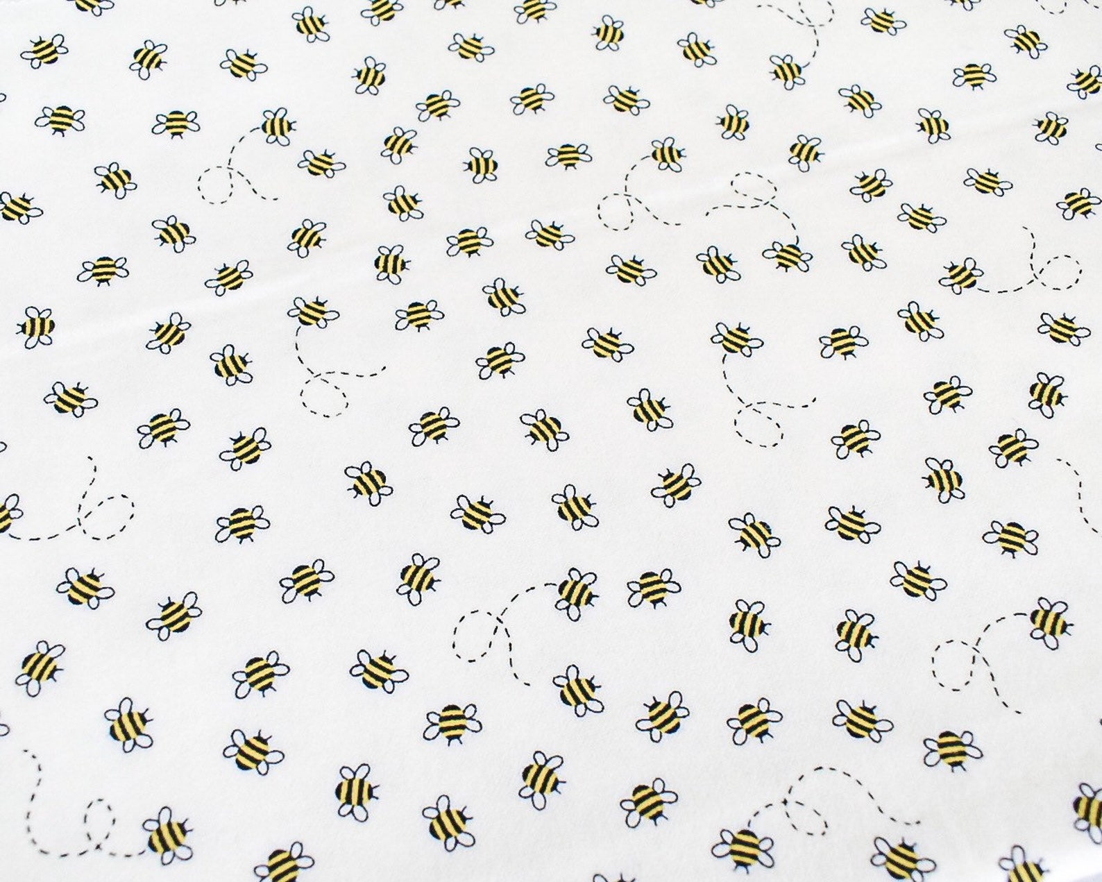 All Over Bees on White Soft Cotton Flannel Baby Swaddle - Etsy
