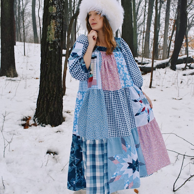 Patchwork Dress Pattern - Etsy