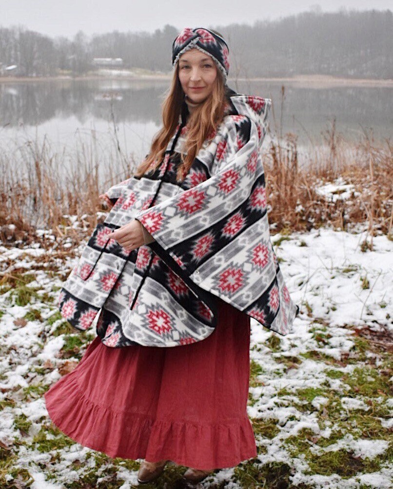 Larson Aztec Anti Pill Plush Fleece Adult Poncho Cape With - Etsy