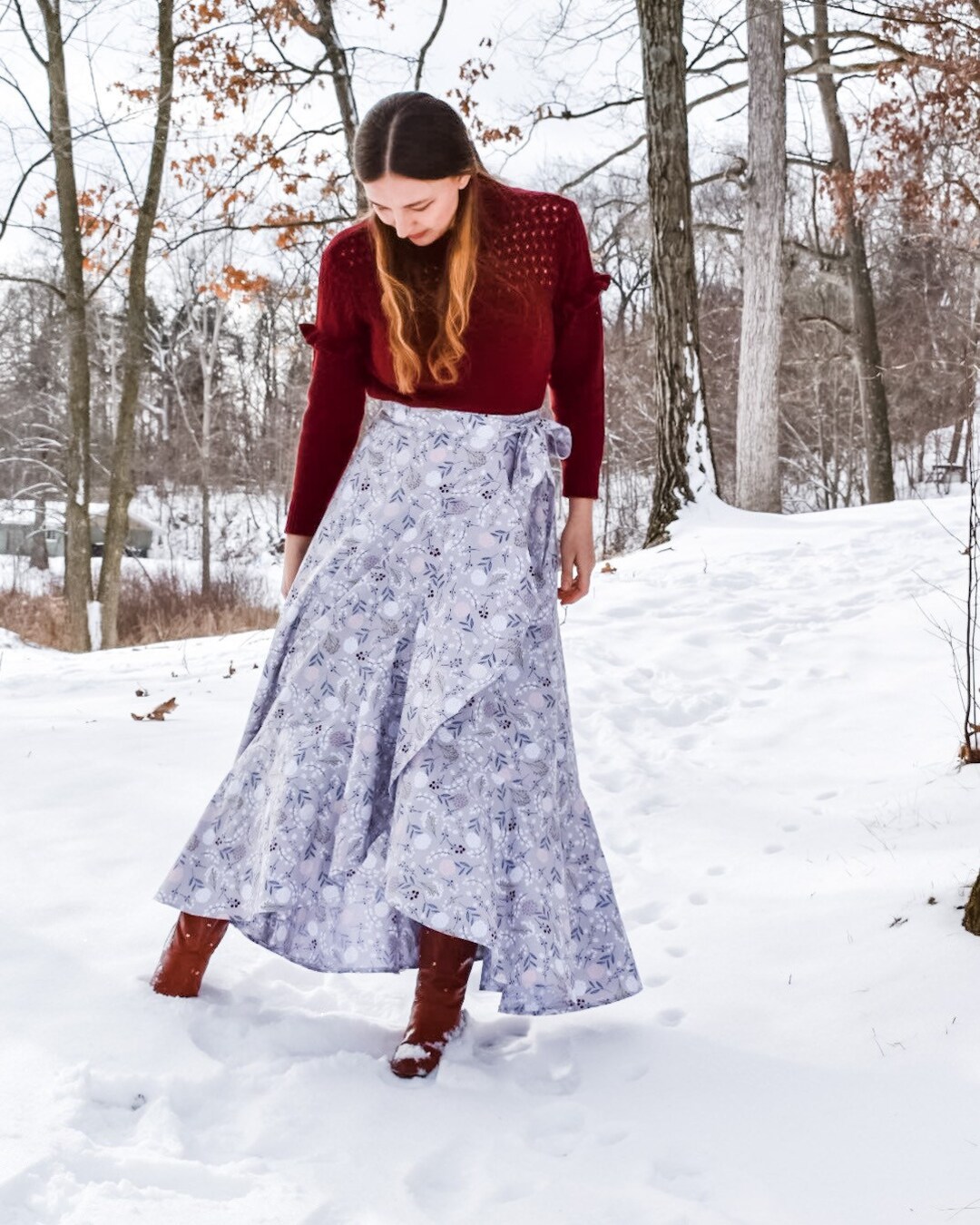 Berry Leaves Cotton Womens Wrap Skirt - Etsy