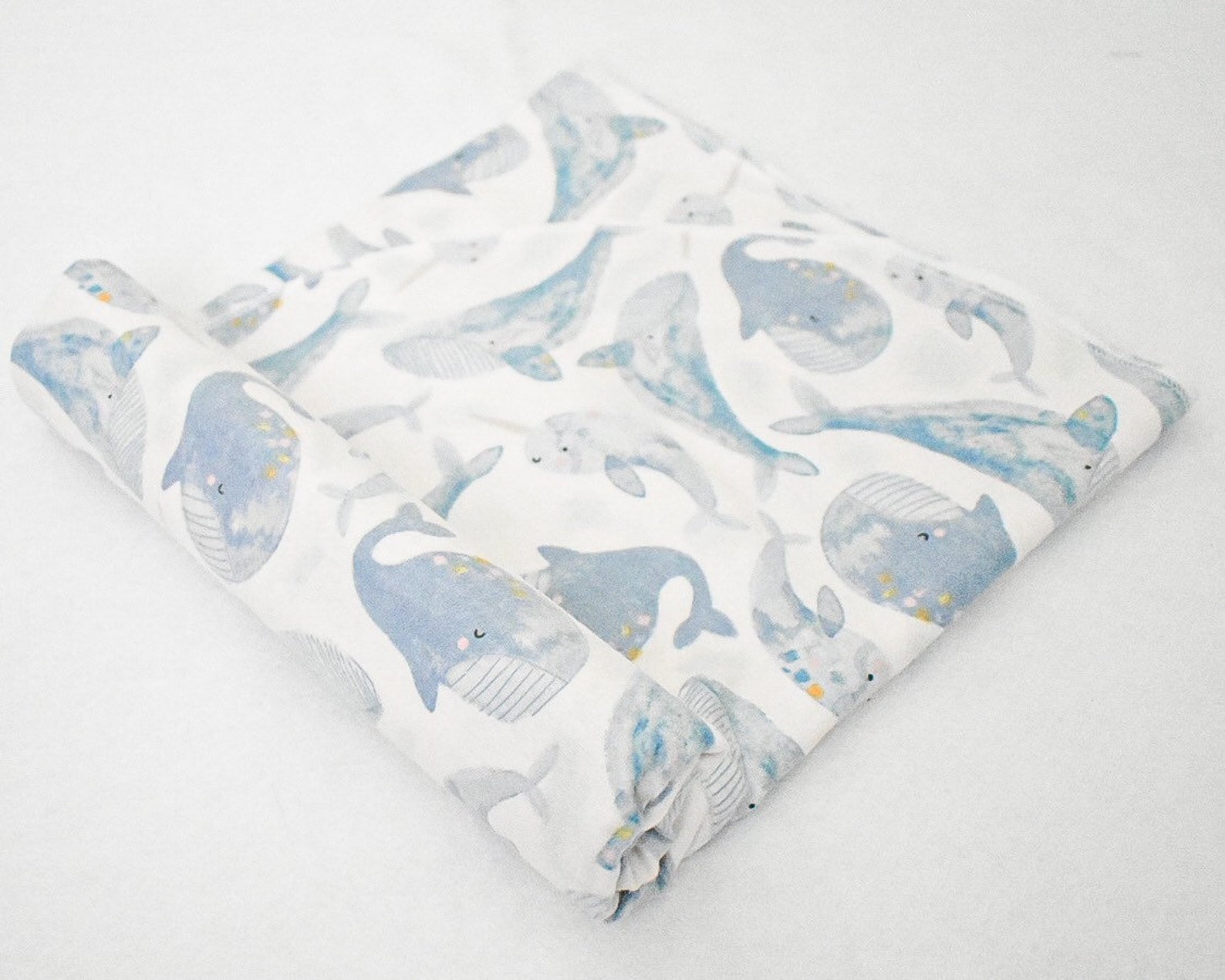 Swaddle Blanket Blue Whales & Narwhals Baby Receiving - Etsy