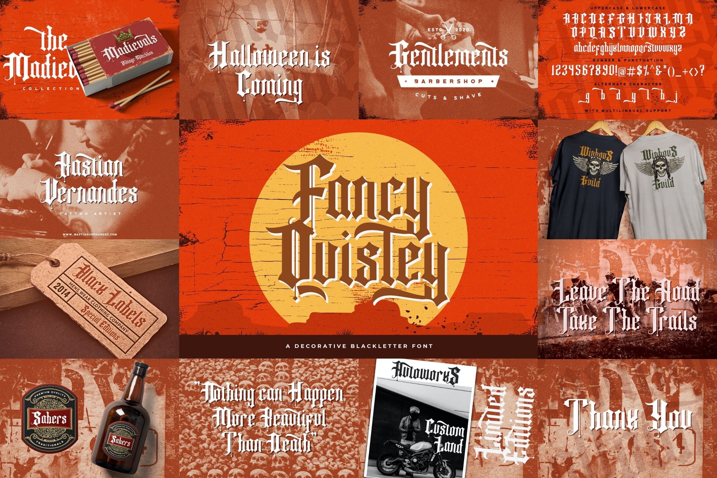 Gothic Font Bundle 2 Black Letter Font, Medieval Font, Vintage Font ...