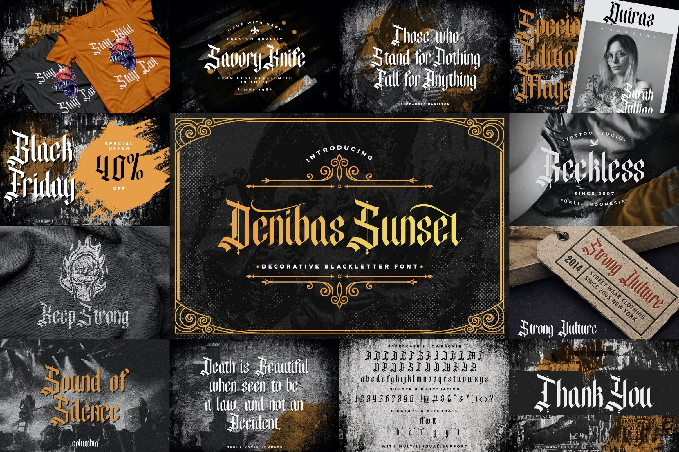Gothic Font Bundle 2 Black Letter Font, Medieval Font, Vintage Font ...