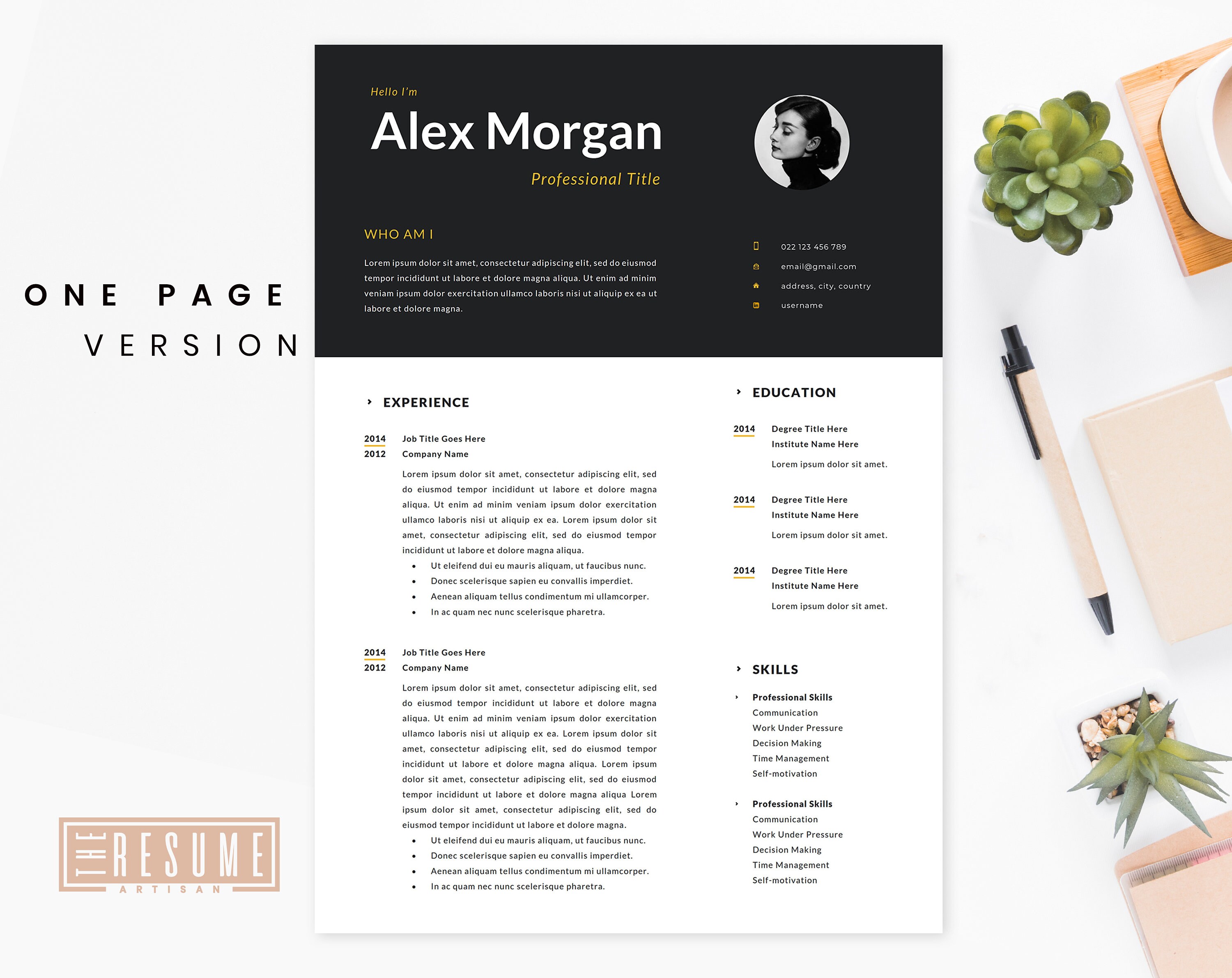 2020 Modern Editable Job CV Resume Template for Word Instant - Etsy