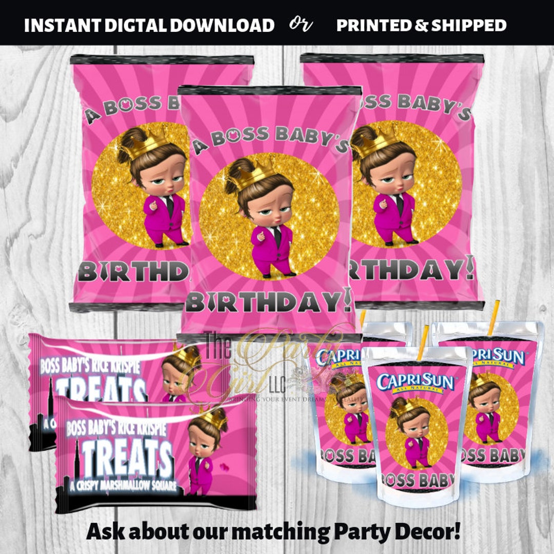 Caucasian GIRL BOSS BABY Digital Party Pack!! Ask About Our Matching ...