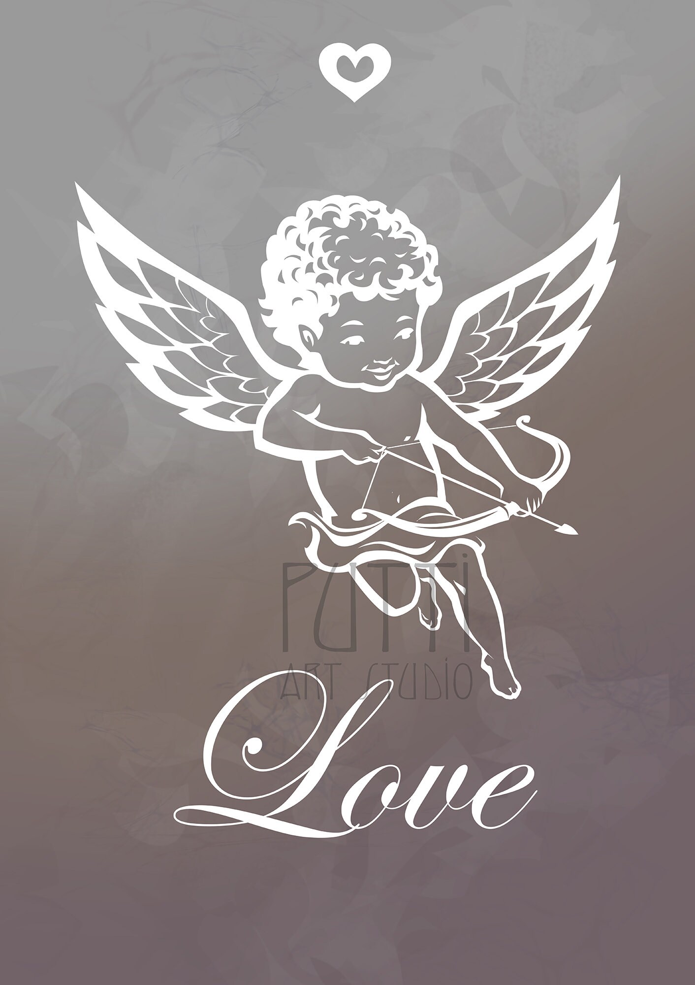 Cupid SVG. Putti Angel Clipart. One Line Drawing. - Etsy