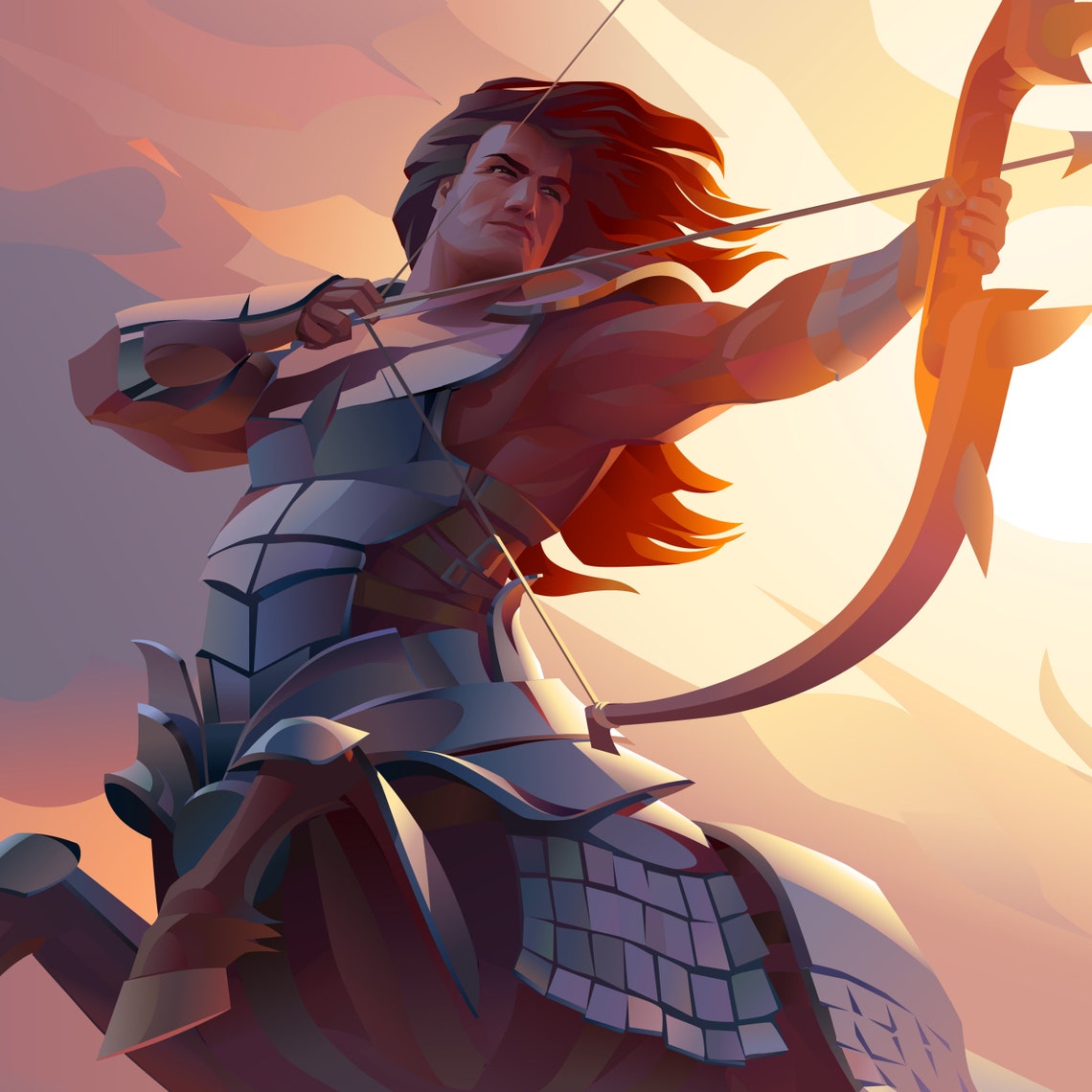 Sagittarius Poster. Centaur Vector. Fantasy Artwork. Ai, EPS Files - Etsy