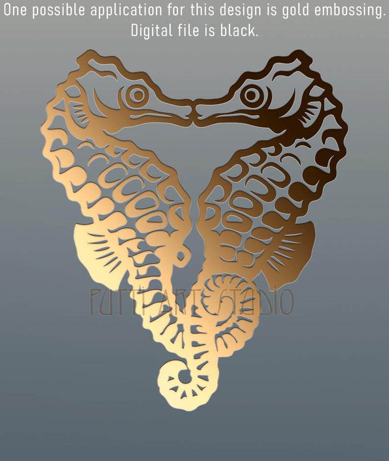 Seahorse Heart SVG, Laser Cut Files, Nautical Wedding Decor, Ocean Love ...