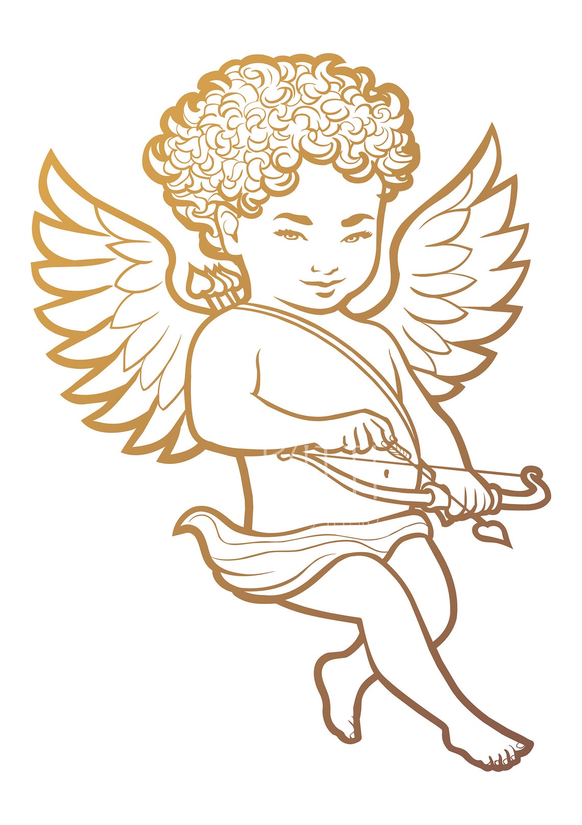 Line Drawing . Angel Clipart. SVG, Ai,eps, Png, Jpg - Etsy