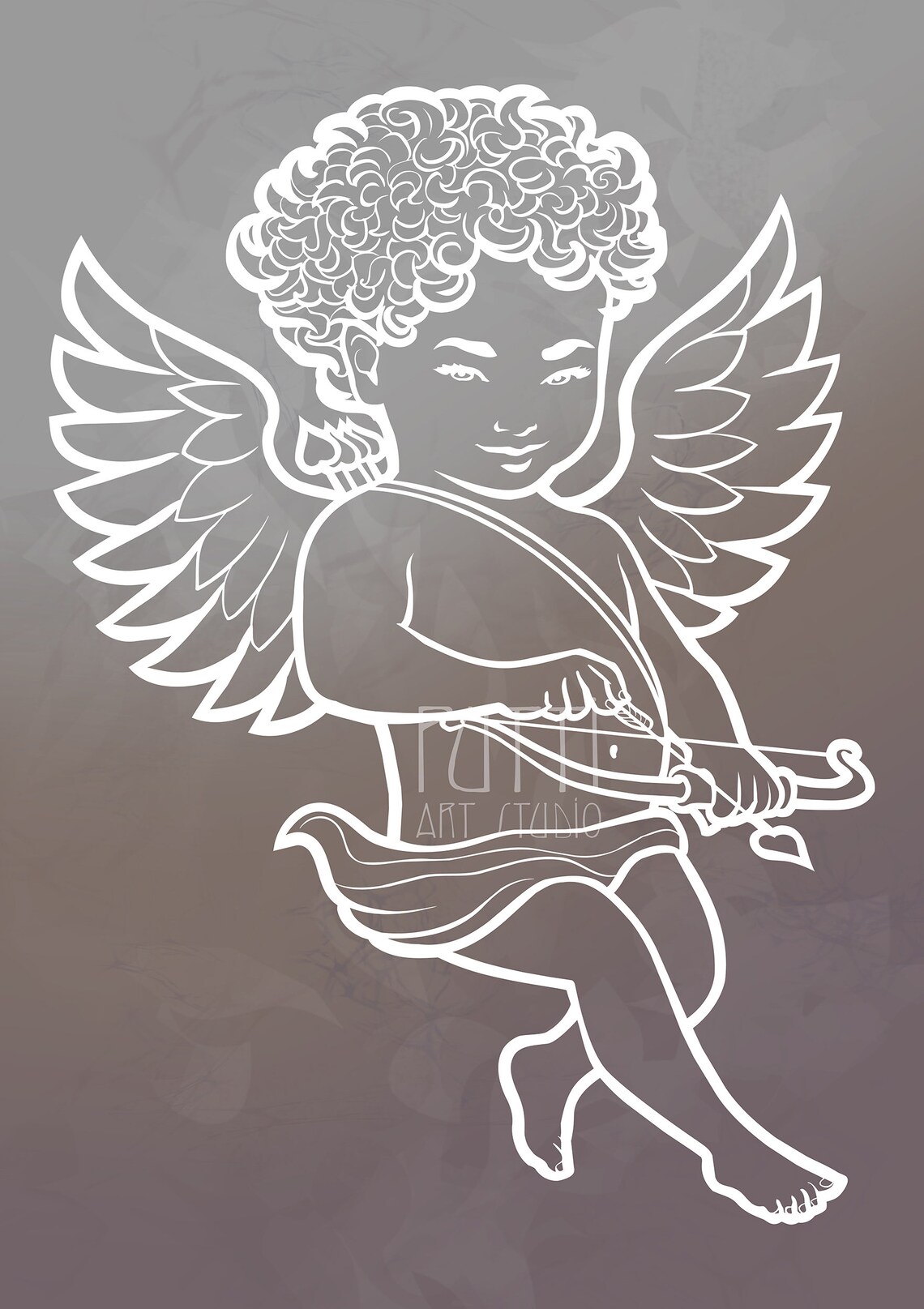 Line Drawing . Angel Clipart. SVG, Ai,eps, Png, Jpg - Etsy
