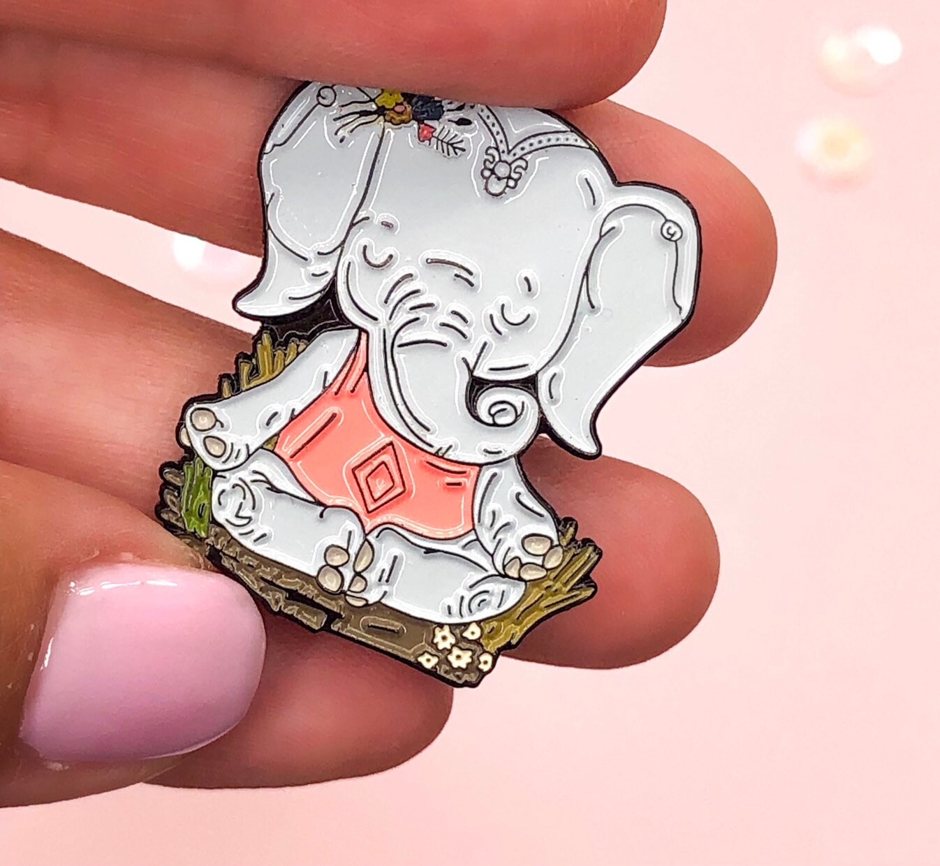 Meditating Yogi Elephant Enamel Pin | Badge Gift | Zen Pin | Cute ...