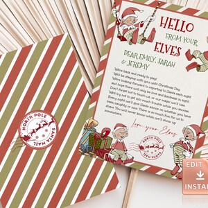 Elf Hello From Your Elves Editable Elf Letter, Elf Arrival Elf Letter ...