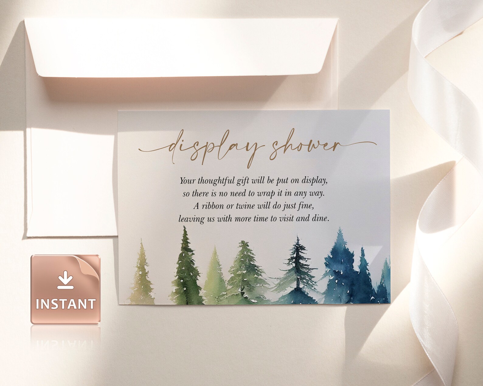 Display Shower Insert Printable Winter Display Shower Card - Etsy