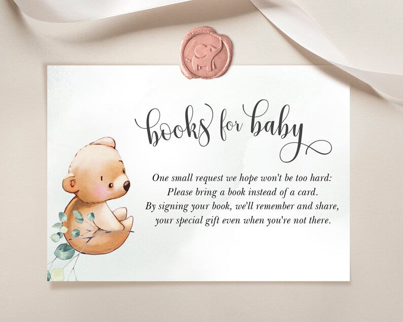 Booboo - Books for Baby Cards, Baby Shower Template, Watercolor Baby ...