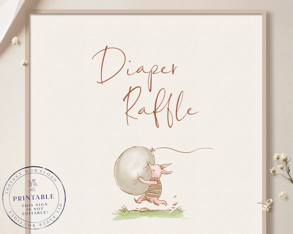Diaper Raffle Game Sign and Tickets Couple Baby Shower - Etsy