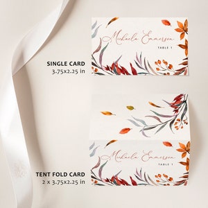 SIENNA - Rustic Table Names, Name Sign, Name Cards, Fall Wedding Table ...