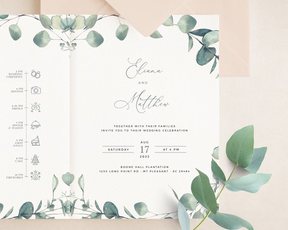 Diy Bifold Wedding Invitations
