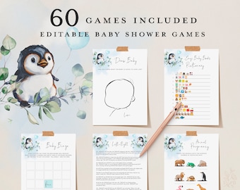 Penguin Baby Shower | Etsy