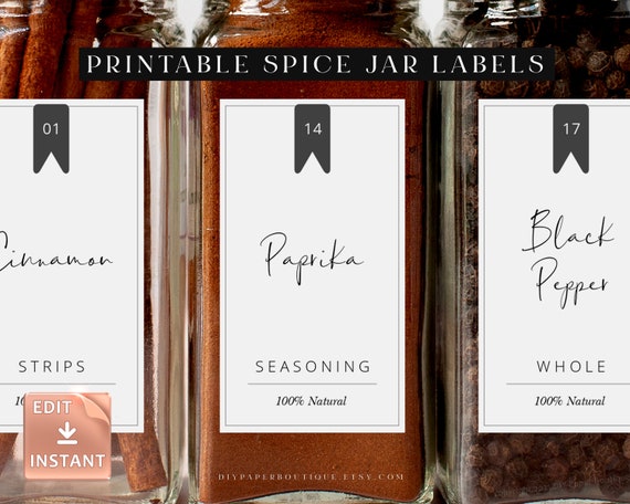 Free Printable Jar Label Templates