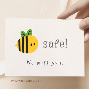 Funny Quarantine Cards, Printable Lockdown Cards, Bee Safe Card ...