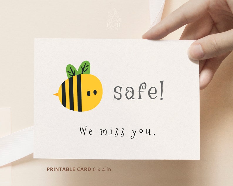 Funny Quarantine Cards Printable Lockdown Cards Bee Safe - Etsy